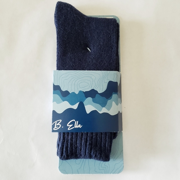 B.Ella | Accessories | Bella Wool Cashmere Blend Socks Navy Blue Luxury ...
